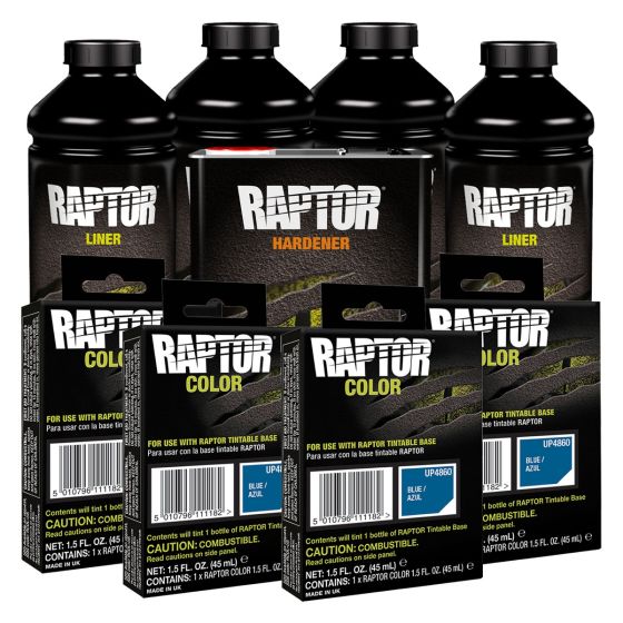 U-POL Blue 4L Raptor Truck Bed Liner Kit